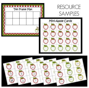 Apple Ten Frame Task Cards - Preschool Teacher 101