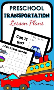 Transportation Theme Preschool Classroom Lesson Plans - Preschool ...