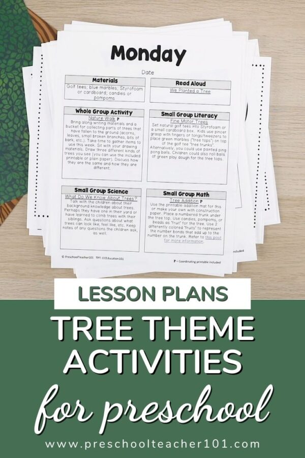 Tree Theme Preschool Classroom Lesson Plans - Preschool Teacher 101