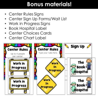 Preschool Centers Guide with Center Signs - Preschool Teacher 101