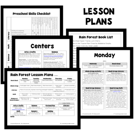 Rain Forest Theme Preschool Classroom Lesson Plans - Preschool Teacher 101