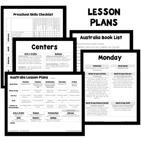 Australia Theme Preschool Classroom Lesson Plans - Preschool Teacher 101
