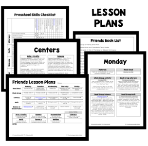 Friends Theme Preschool Classroom Lesson Plans