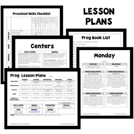 Frogs Theme Preschool Classroom Lesson Plans - Preschool Teacher 101