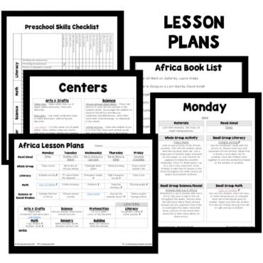 Africa Theme Preschool Classroom Lesson Plans - Preschool Teacher 101