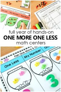 One More One Less Math Centers - Preschool Teacher 101