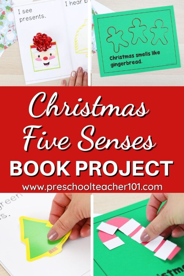 Christmas 5 Senses Interactive Book and Activities - Preschool Teacher 101