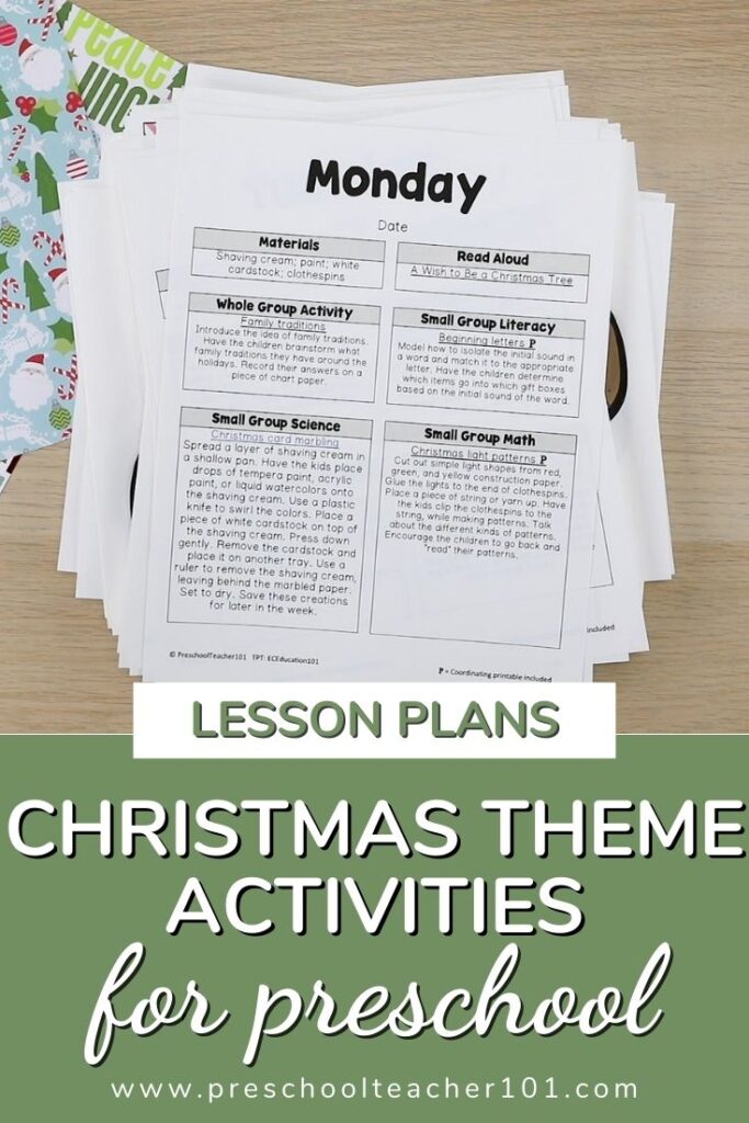 Christmas Theme Preschool Classroom Lesson Plans - Preschool Teacher 101