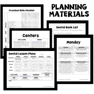 Dental Health Theme Preschool Classroom Lesson Plans - Preschool ...