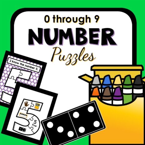 Number Puzzles 0-9 - Preschool Teacher 101