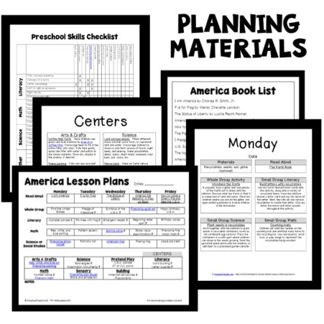 America Theme Preschool Classroom Lesson Plans - Preschool Teacher 101