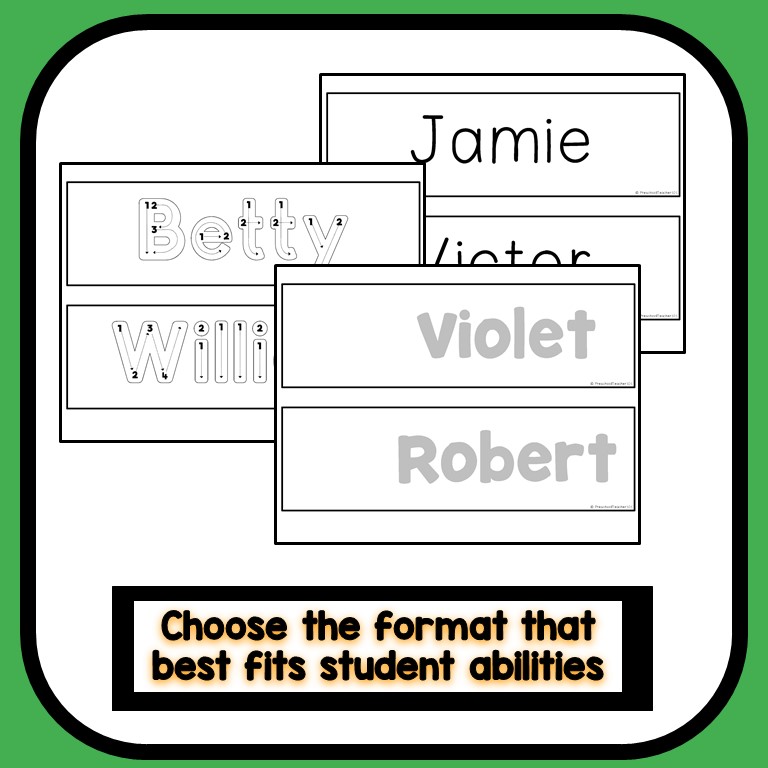 Sign-in Name Activities Pack - Preschool Teacher 101