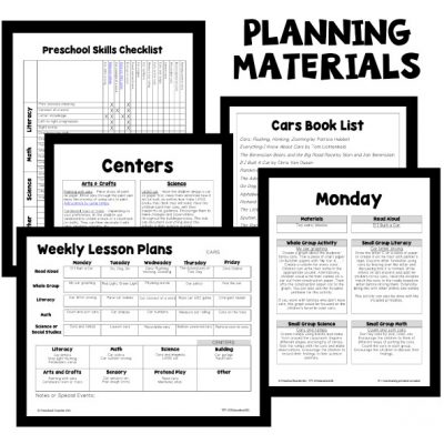 Car Theme Preschool Classroom Lesson Plans - Preschool Teacher 101