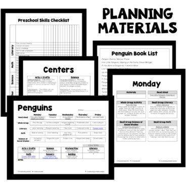 Penguin Theme Preschool Classroom Lesson Plans - Preschool Teacher 101