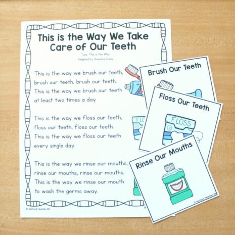 Dental Health Preschool Circle Time Song and Activities - Preschool ...