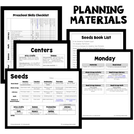 Seed Theme Preschool Classroom Lesson Plans - Preschool Teacher 101