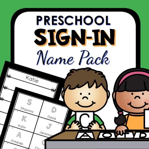Sign-in Name Activities Pack - Preschool Teacher 101