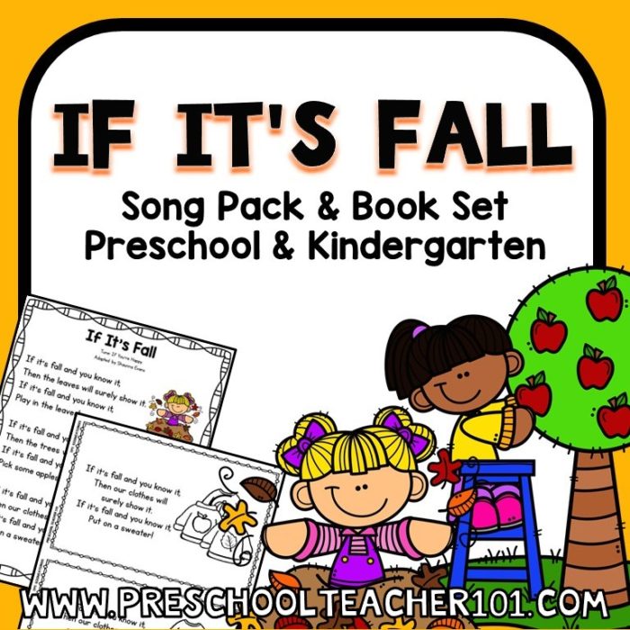 If It's Fall Preschool Circle Time Song and Activities - Preschool ...