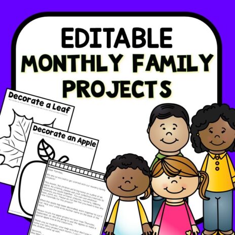 Monthly Family Projects - Preschool Teacher 101