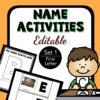 Name Activities-Set 1 | First Letter - Preschool Teacher 101