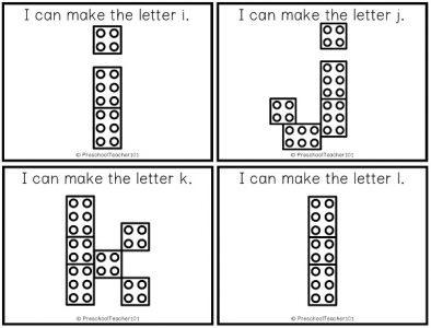 Alphabet Fine Motor Activities-Bricks - Preschool Teacher 101