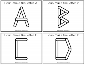Alphabet Fine Motor Activities-Sticks - Preschool Teacher 101