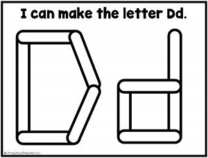 Alphabet Fine Motor Activities-Sticks - Preschool Teacher 101