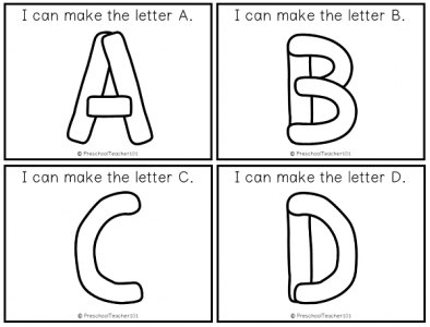Alphabet Fine Motor Activities-Play Dough - Preschool Teacher 101