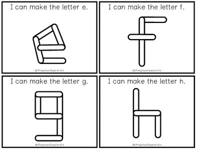 Alphabet Fine Motor Activities-Sticks - Preschool Teacher 101