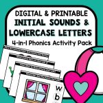 4-in-1 Beginning Sounds Digital Activities Bundle - Preschool Teacher 101