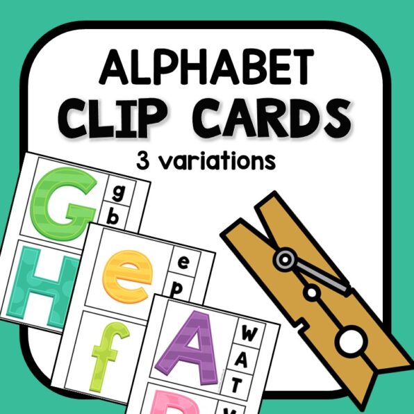 Alphabet Clip Cards - Preschool Teacher 101