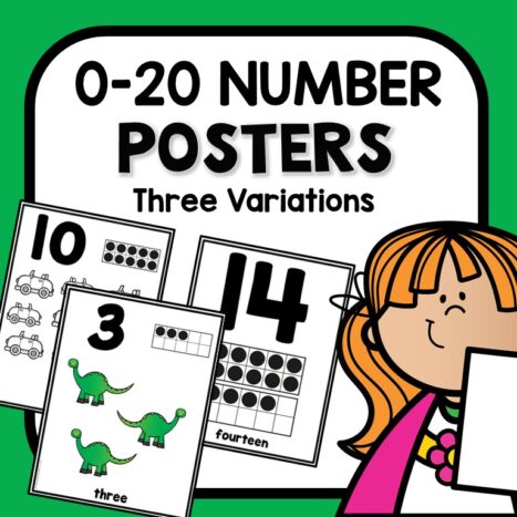 Number Posters 0-20 - Preschool Teacher 101