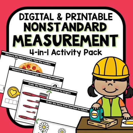Nonstandard Measurement Digital Google Slides and Seesaw Bundle