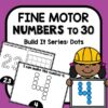 0-30 Fine Motor Number Mats-Dots - Preschool Teacher 101