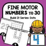 0-30 Fine Motor Number Mats-Dots - Preschool Teacher 101
