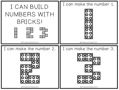 0-30 Fine Motor Number Mats-Brick Blocks - Preschool Teacher 101
