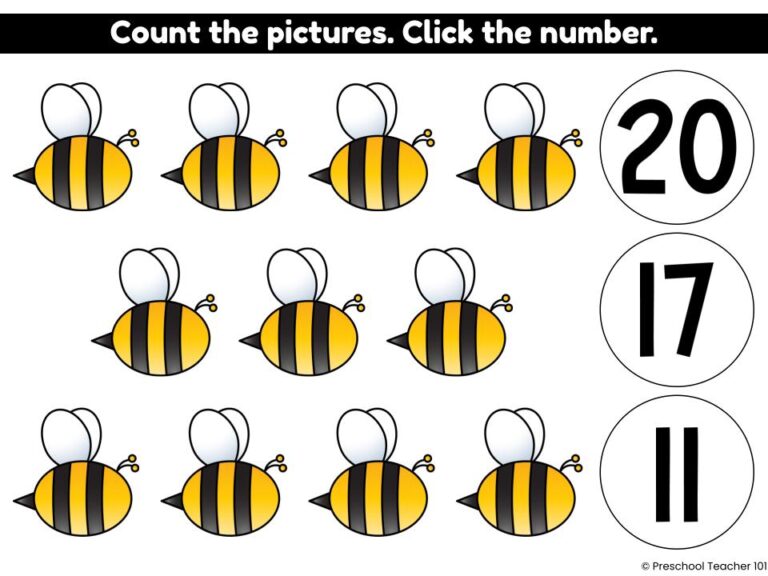 4-in-1 Counting 11 to 20 Digital Activities Bundle - Preschool Teacher 101