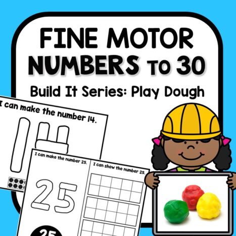 0-30 Number Mats-Play Dough - Preschool Teacher 101