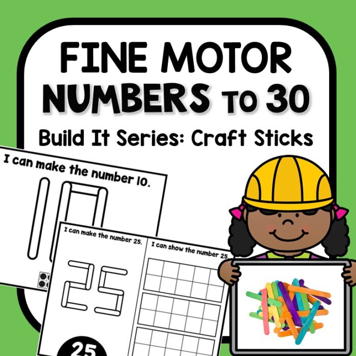 0-30 Number Mats-Craft Sticks - Preschool Teacher 101