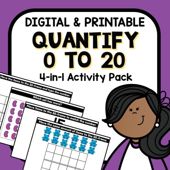 4-in-1 Quantify to 20 Digital Activities Bundle - Preschool Teacher 101