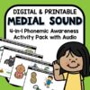 4-in-1 Beginning Sounds Phonics Digital Activities Bundle - Preschool ...