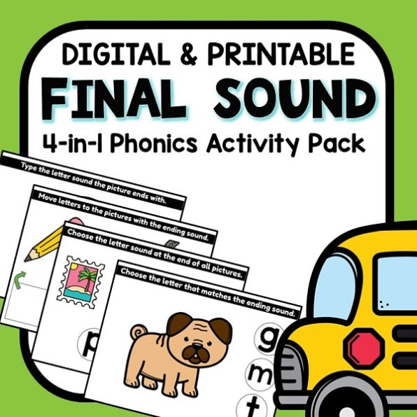 4-in-1 Beginning Sounds Phonics Digital Activities Bundle 2 - Preschool ...