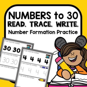 Read Trace Write Number Formation - Preschool Teacher 101