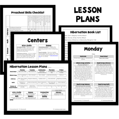 Hibernation Lesson Plans - Preschool Teacher 101