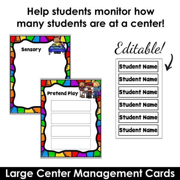 Rainbow Center Signs - Preschool Teacher 101