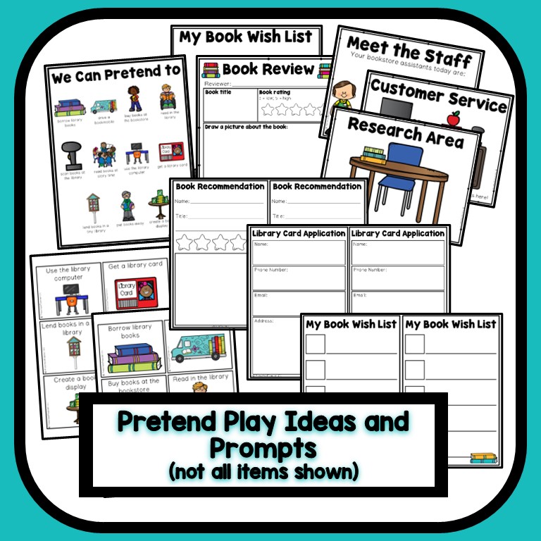 Library or Bookstore Dramatic Play - Preschool Teacher 101