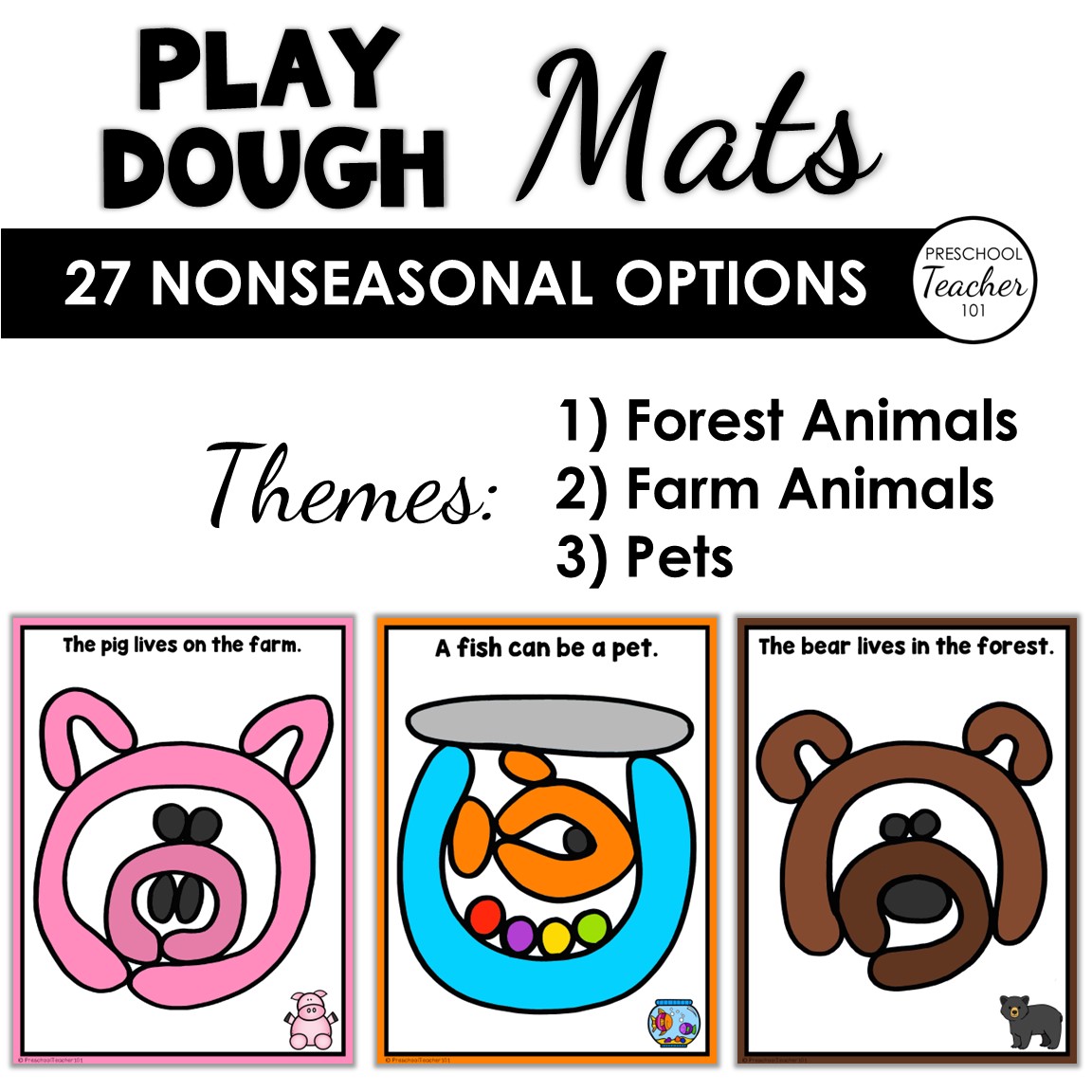 Nonseasonal Play Dough Mats 2