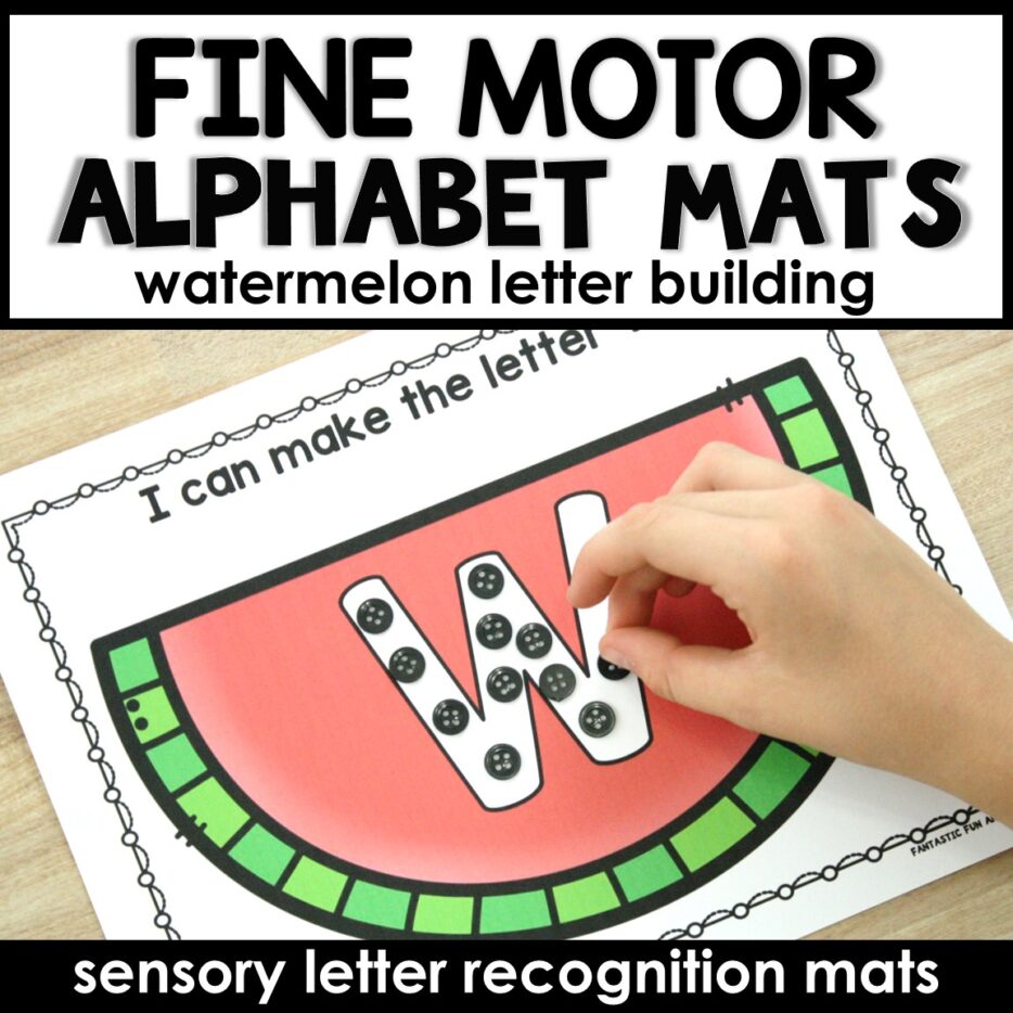 Watermelon ABC Fine Motor Mats - Preschool Teacher 101