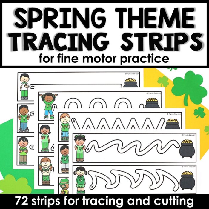 Spring Fine Motor Tracing and Cutting Strips - Preschool Teacher 101