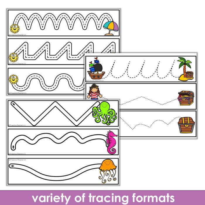 Summer Fine Motor Tracing and Cutting Strips - Preschool Teacher 101
